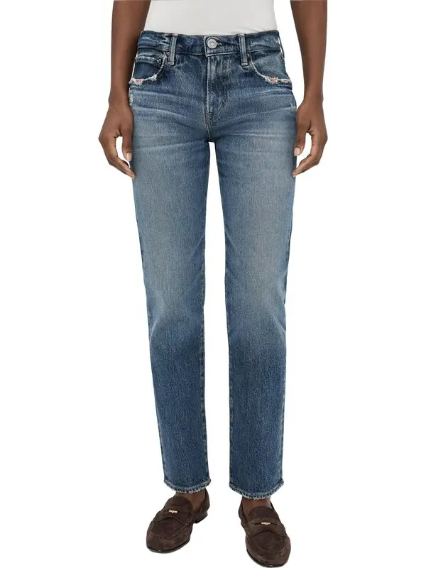 Moussy Vintage Mv Ensley Slim Straight Jeans - Blue