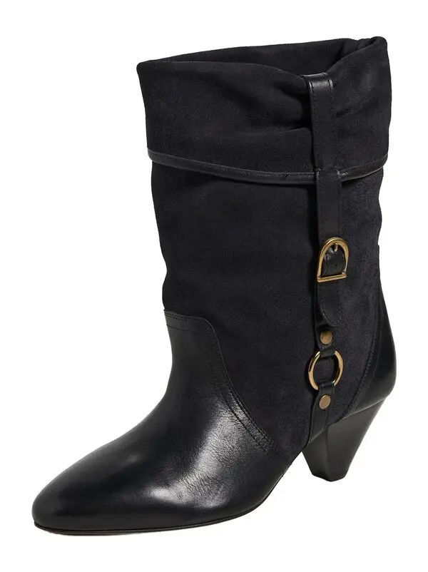 Isabel Marant Darner Buckle Boots - Faded Black