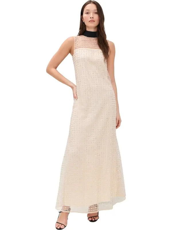 Staud Sequin Embellished Maxi Dress - Stardust