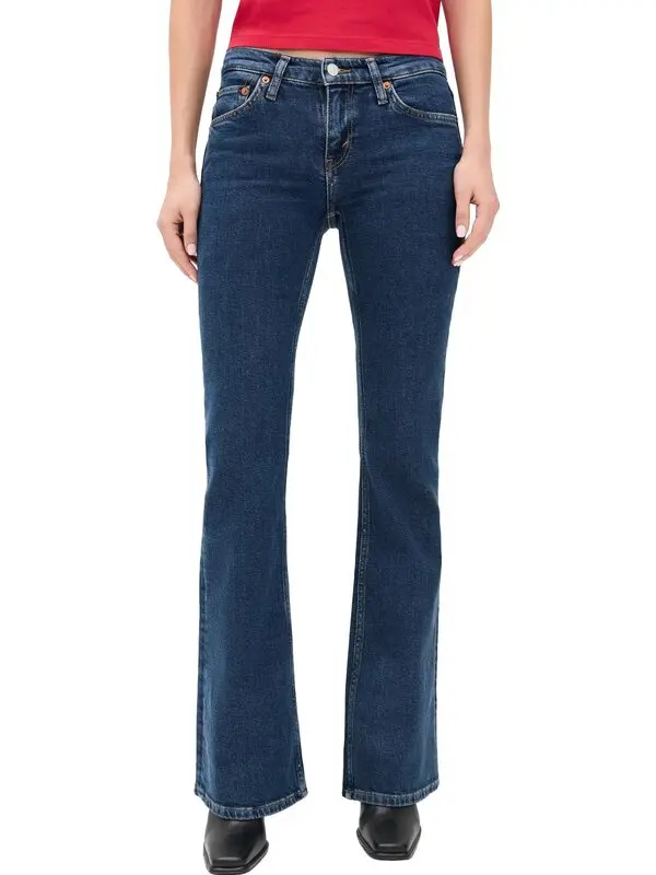 RE/DONE Low Rise Micro Boot Jeans - Rusind