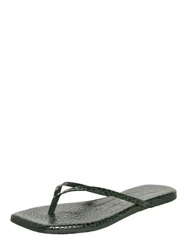 Tkees Square Toe Lily Sandals - Emerald Croc