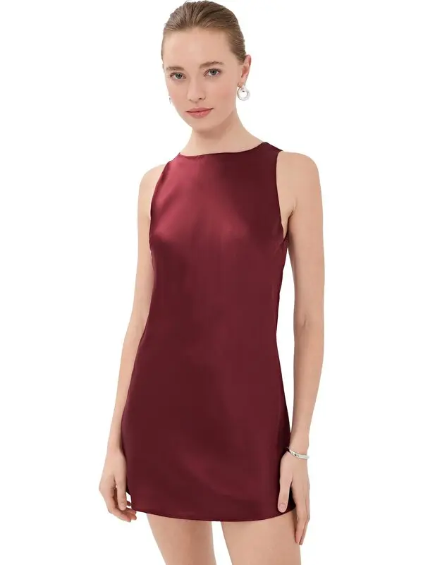 Kiki De Montparnasse Silk Mini Dress - Ruby