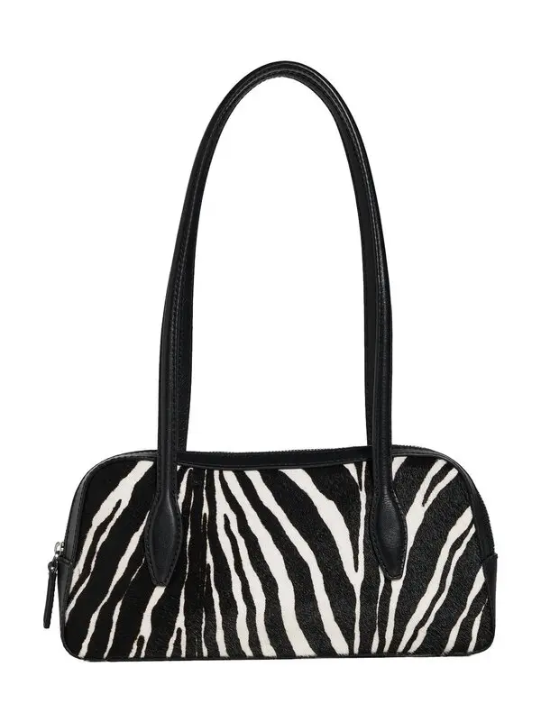 Madewell Mini Zebra Print Satchel - True Black Multi
