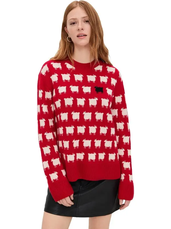 ROWING BLAZERS Oversized Wool Sweater - Diana Red