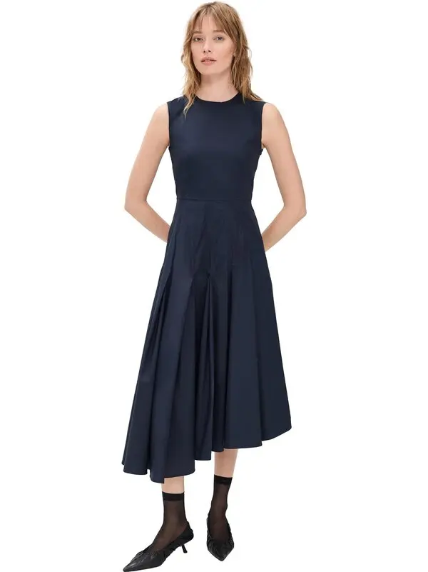 MEIMEIJ Sleeveless Asymmetrical Midi Dress - Comet