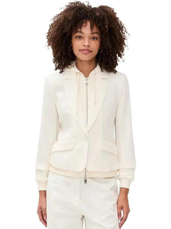Cinq À Sept Zip Up Blazer - Ivory/ivory
