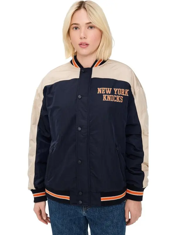 Terez Double Yoke Bomber Jacket - Knicks/navy