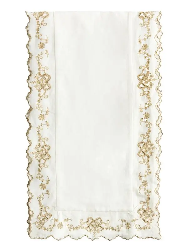 LoveShackFancy Winter Ribbon Table Runner - Golden Hour