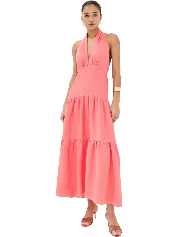 Johanna Ortiz Twilight Maxi Dress - Peach