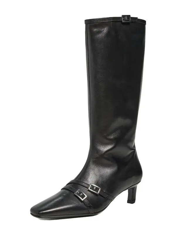 ALOHAS Nicky Leather Boots - Black