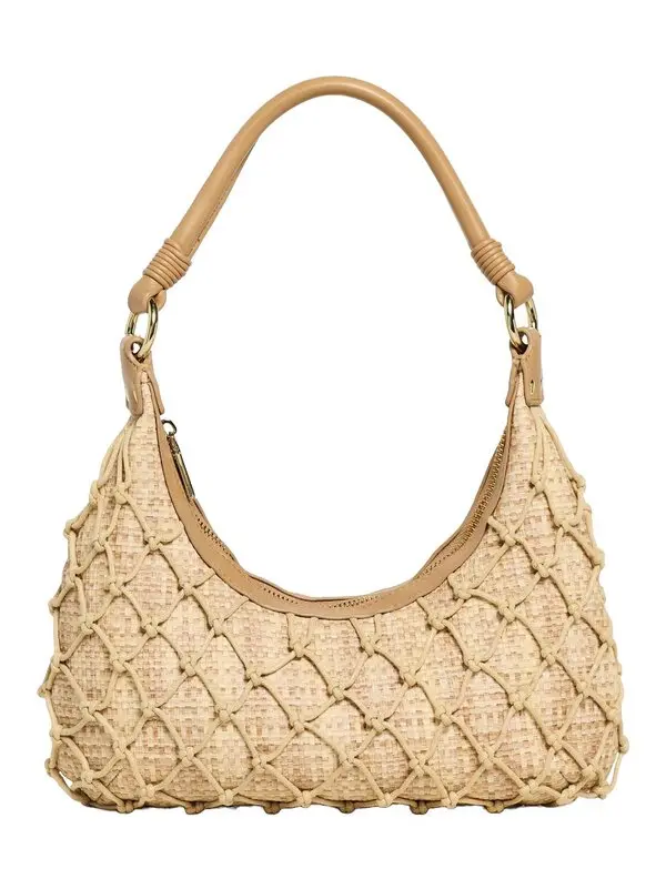 Dolce Vita Positano Raffia Handbag - Natual/cuoio