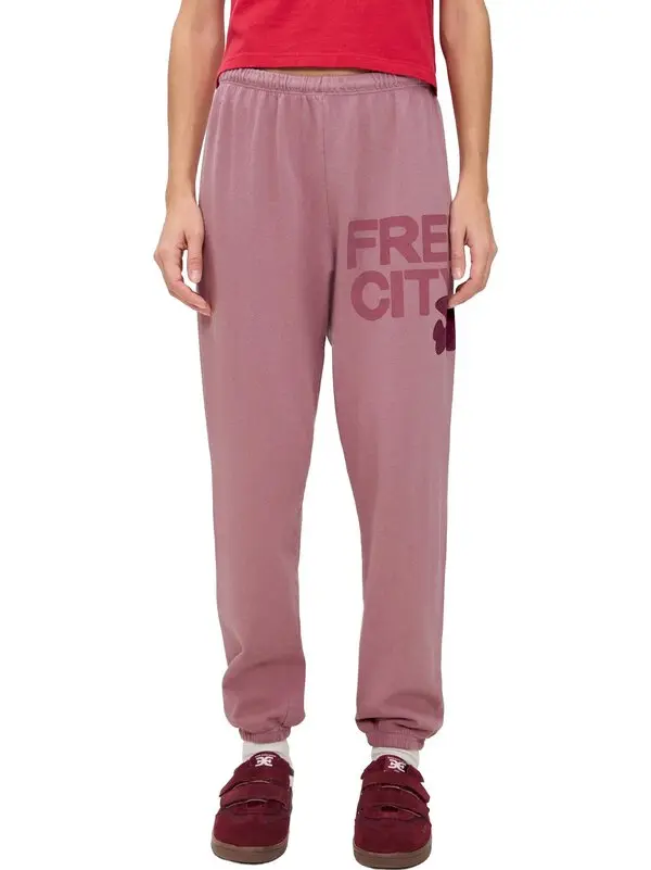 FREECITY Logo Print Sweatpants - Makeup