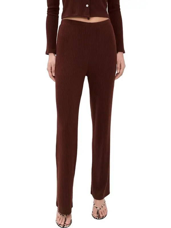 LE BOP Mia Ribbed Pants - Chocolate