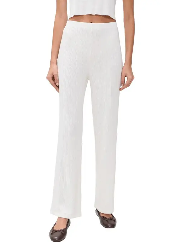 LE BOP Mia Ribbed Pants - Off White