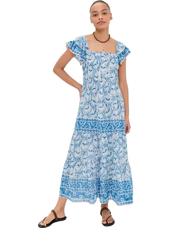 Bell Fleur Maxi Dress - Blue Print