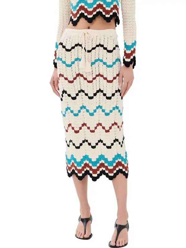 Escvdo Safi Crochet Skirt - Multi