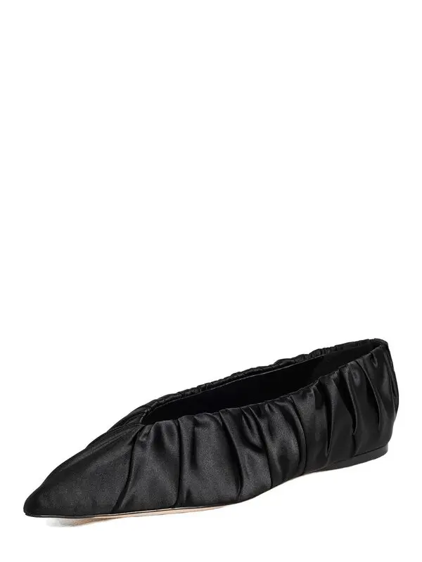 LOEFFLER RANDALL Lane Smocked Ballet Flats - Black