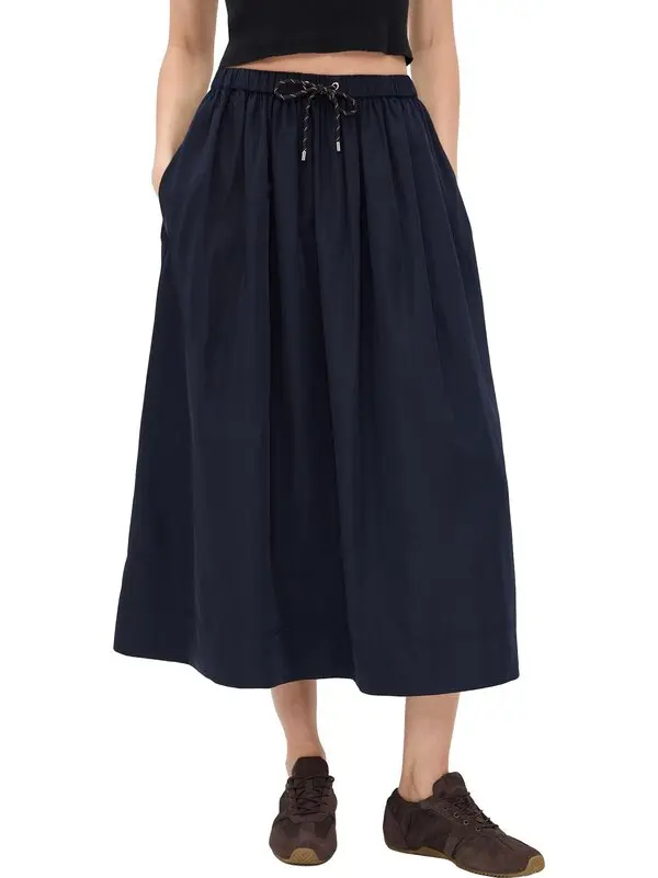 Veronica Beard Technical Twill Skirt - Navy