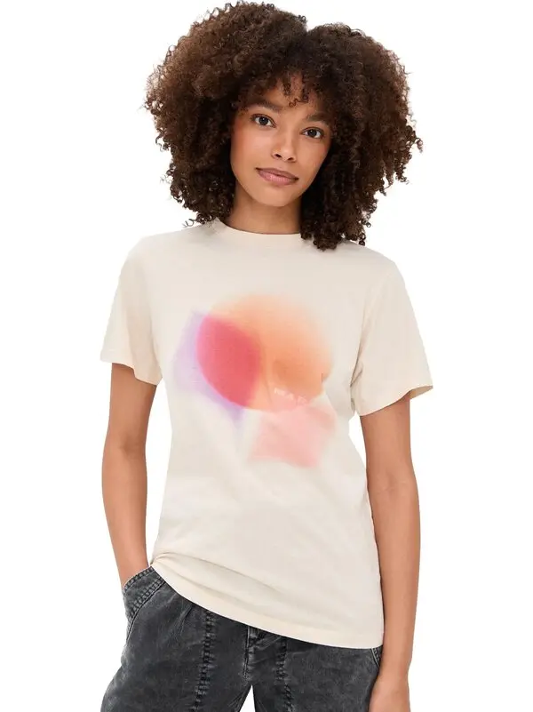 Isabel Marant Gradient Logo Tee - Ecru
