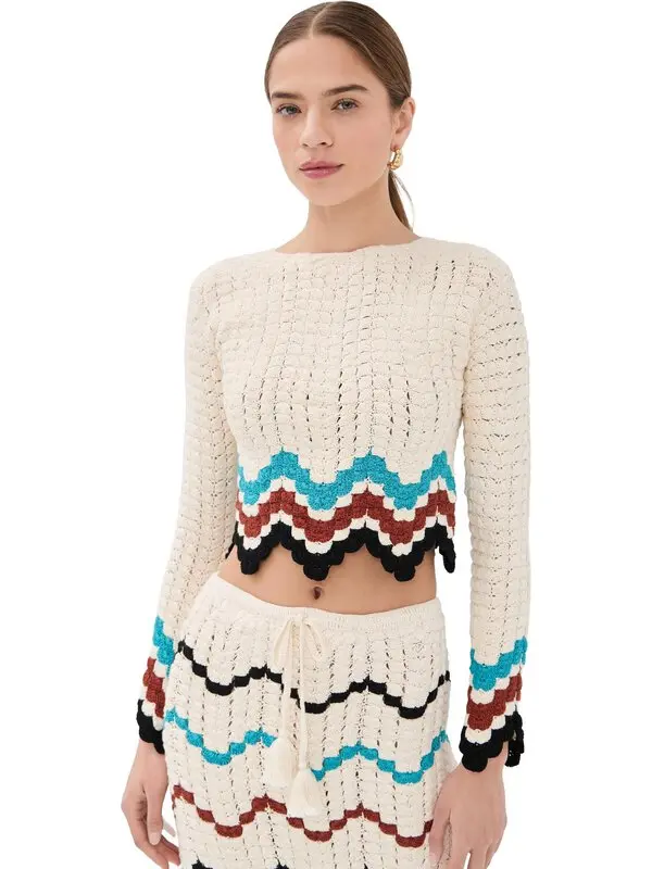 Escvdo Safi Crochet Top - Multi