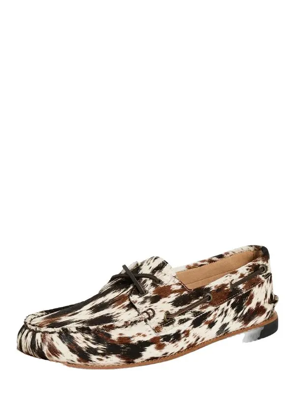 Sperry Animal Print Boat Shoe - White/print