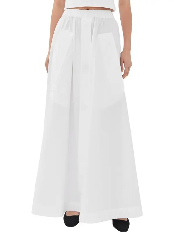 Co Poplin Parachute Skirt - White