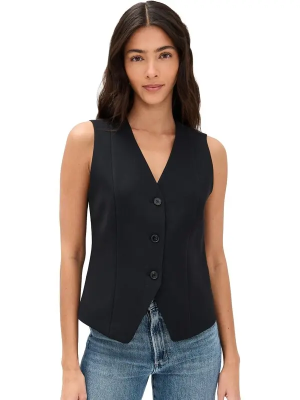 LE BOP Jacey Neck Vest - Black