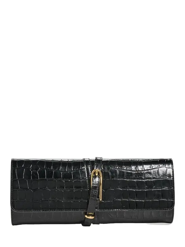 LIFFNER Belted Flap Clutch - Black