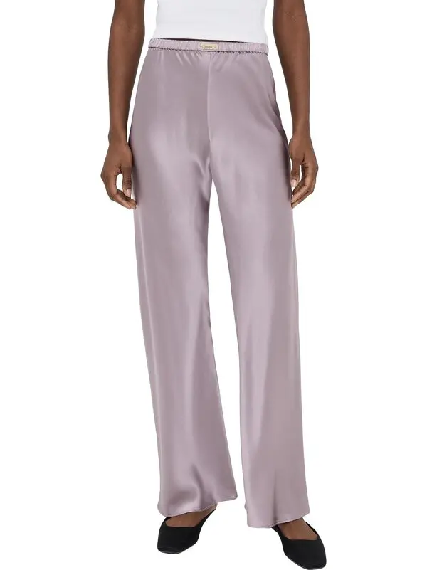 Comme Si Silk Bias Pants - Mauve