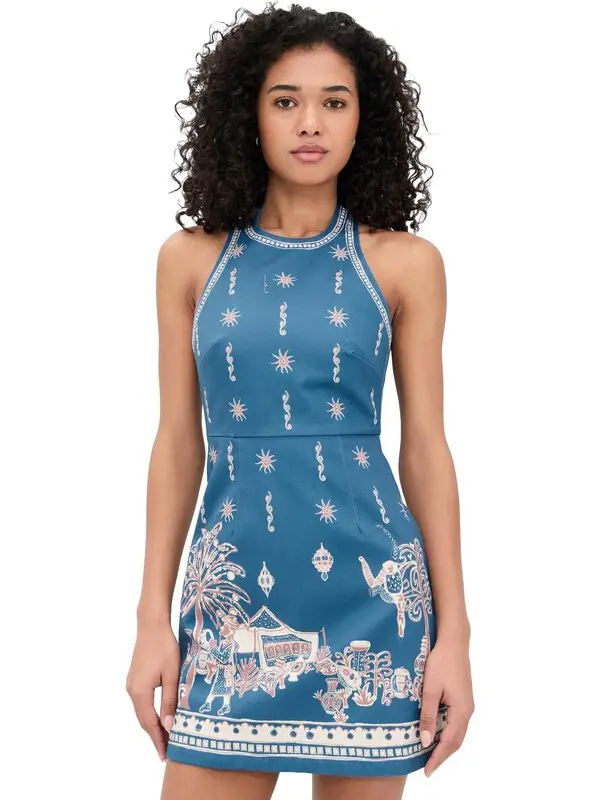 ALEMAIS Acacia Mini Dress - Blue
