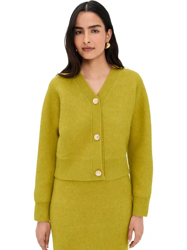 LE BOP Ines Knit Cardigan - Chartreuse