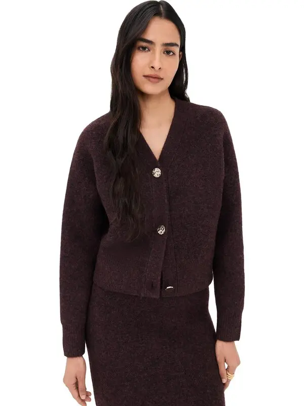 LE BOP Ines Knit Cardigan - Chocolate