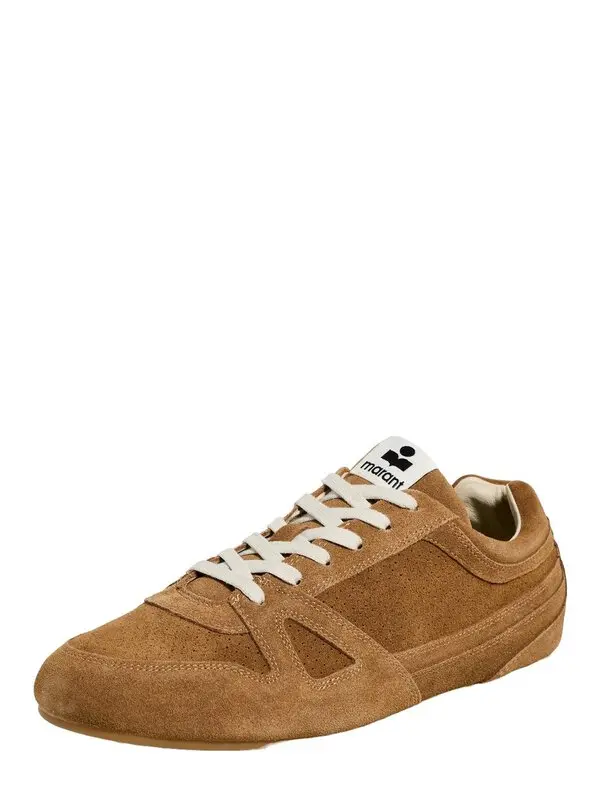 Isabel Marant Sennyh Suede Low Sneakers - Cognac