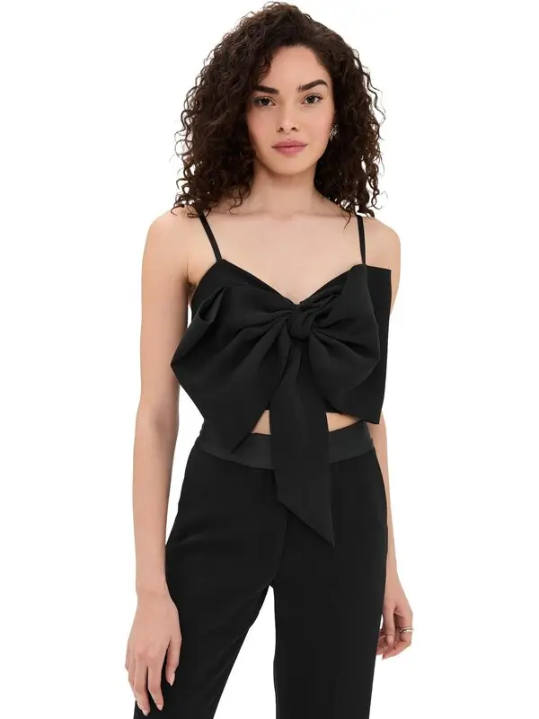 Fleur Du Mal Blair Bow Top - Black
