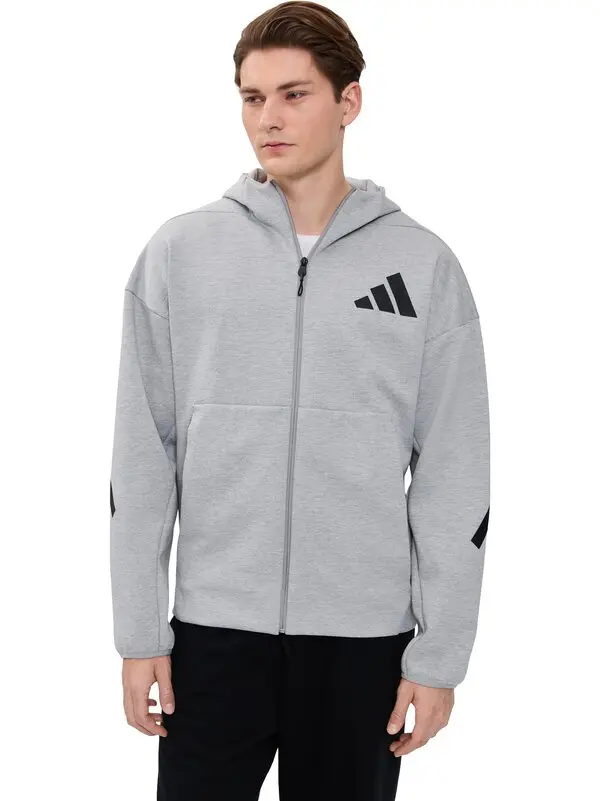 Adidas Z.n.e. Full-zip Sweatshirt - Medium Grey Heather