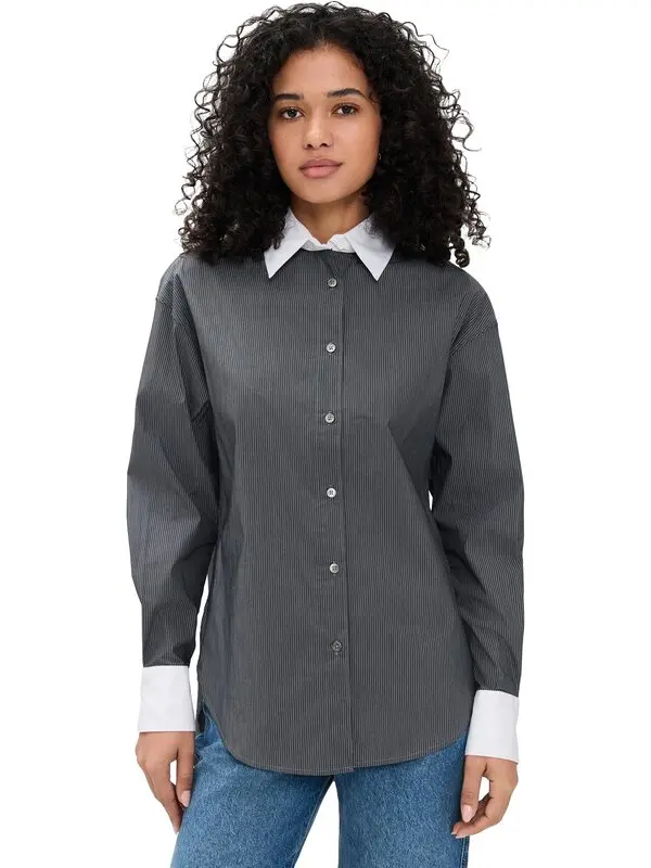 Sold Out NYC Micro Stripe Shirt - Charcoal Stripe