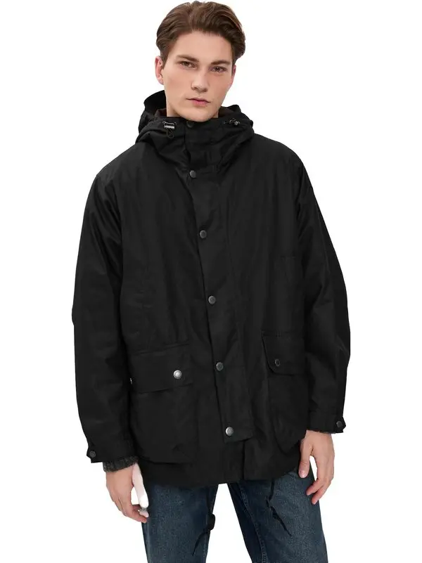Barbour Waxed Cotton Jacket - Black