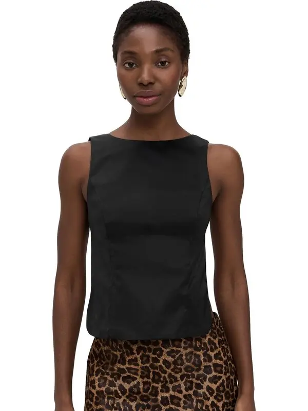 Lioness Backless Tie Top - Onyx