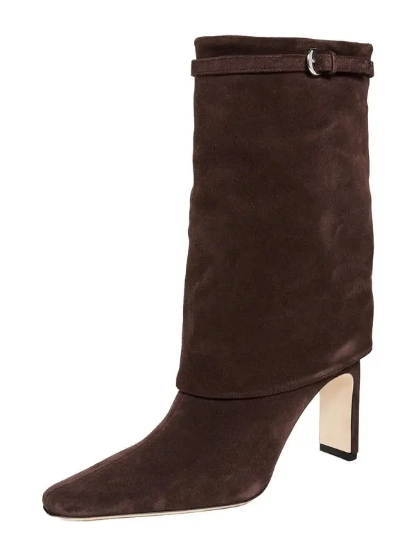 Staud Wally Foldover Mid-calf Boots - Espresso