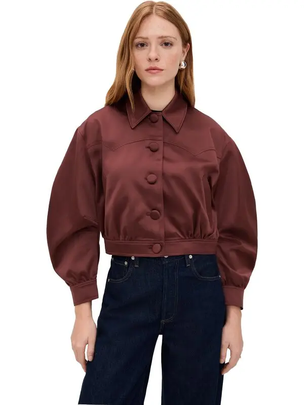 Ag Tana Bomber Jacket - Cranberry