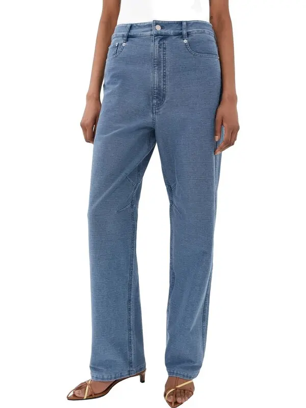 Tibi Denim Interlock Mica Jeans - Classic Blue