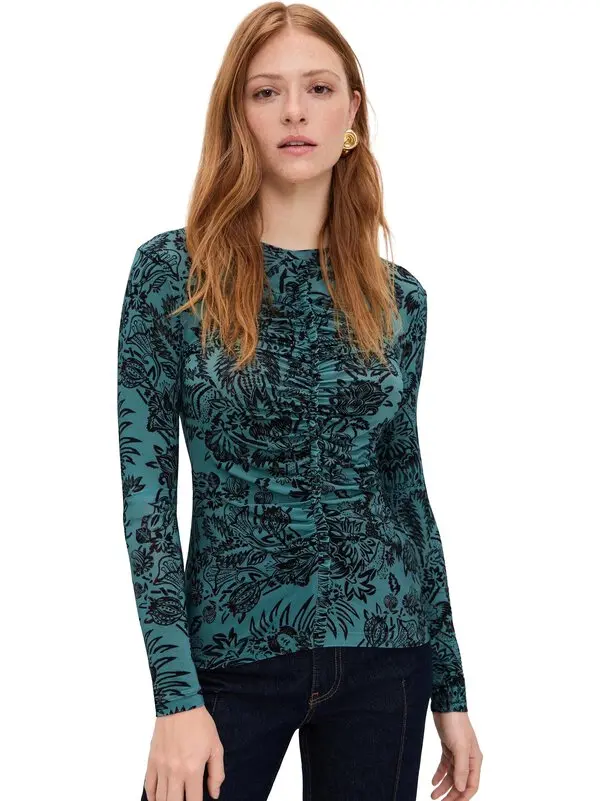 Ulla Johnson Asha Floral-print Top - Ocrean Flora