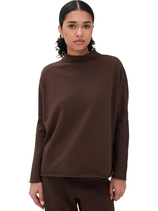 Frank & Eileen Effie Funnel Neck Capelet Sweatshirt - Coco