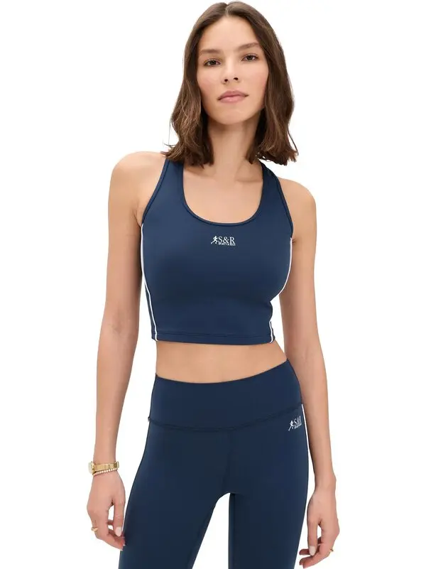 SPORTY & RICH Sr Runner Sports Tank Top - Light Navy