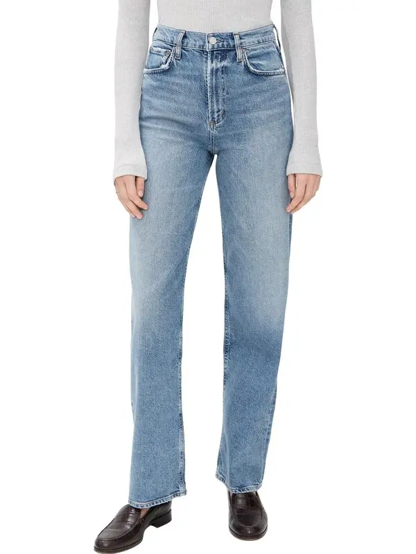 AGOLDE High Rise Wide Leg Ren Jeans - Measure
