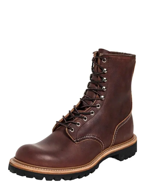 Red Wing 8-inch Logger Leather Boots - Briar Oil Slick