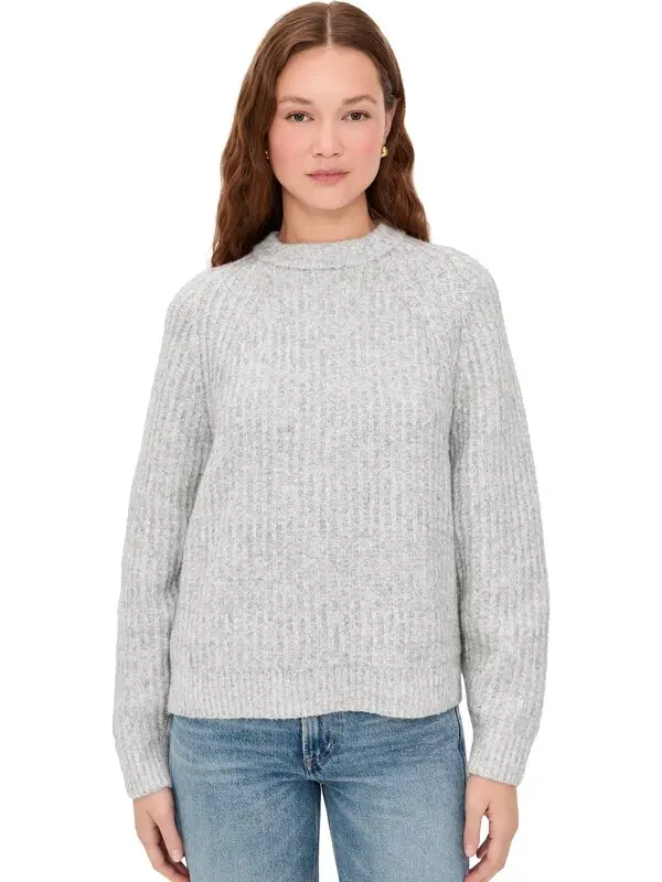 Madewell Ribbed Cotton-blend Sweater - Heather Grey