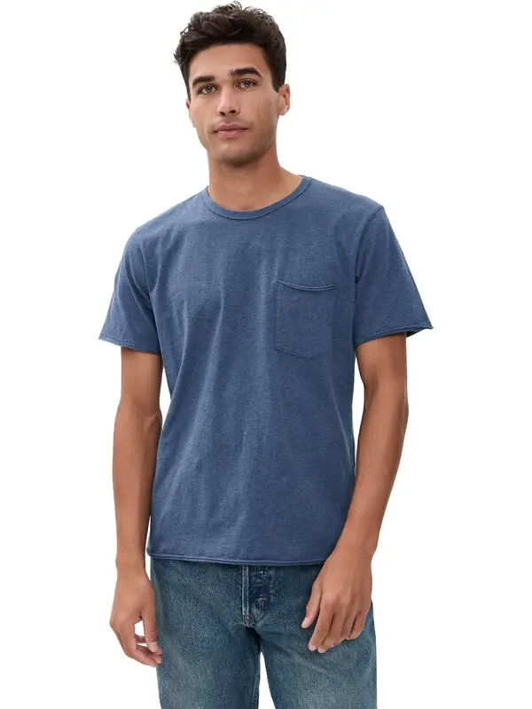Rag & Bone Melange Miles Pocket Tee - Hthnv