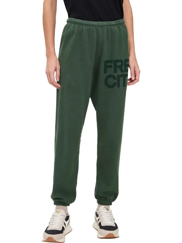 FREECITY Logo Print Joggers - Cactus