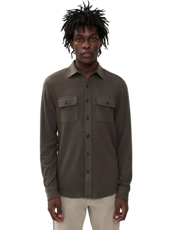 Faherty Brand Legend Sweater Shirt - Valley Brown Twill